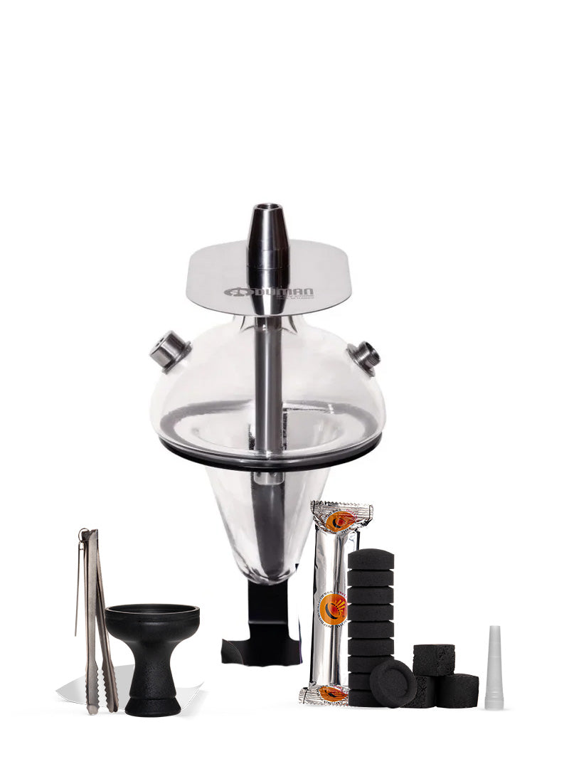 Oduman N5-Z Junior Clear Complete Shisha Pipe Package