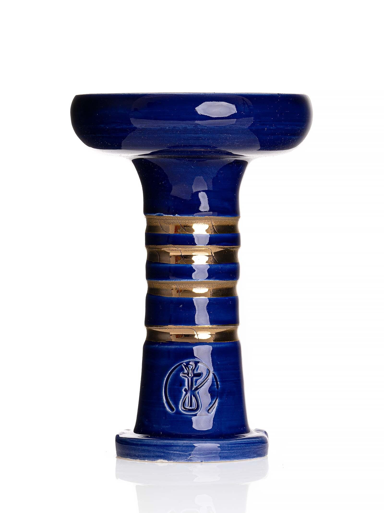 HC Cascade Funnel Blue Gold Edition Ceramic Shisha Bowl